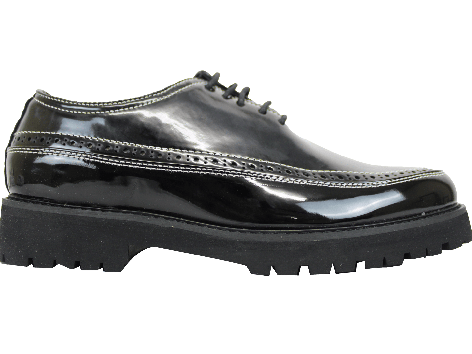 K7 Leather Bishop Black Smart Casual Shoe
