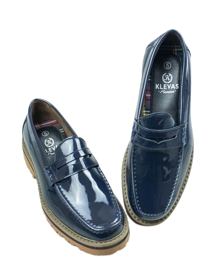 K7 Klevas Men's Navy Moc Shoes