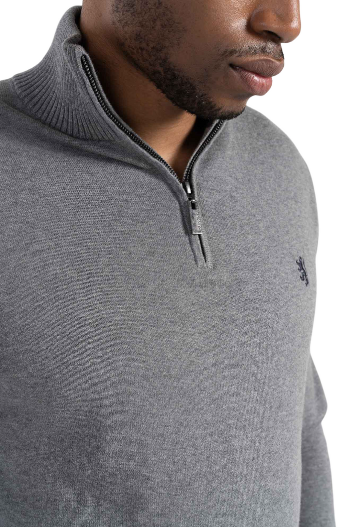 Pringle Grey Sweater 1/4 Zip KnitWear - BOSSINI SA