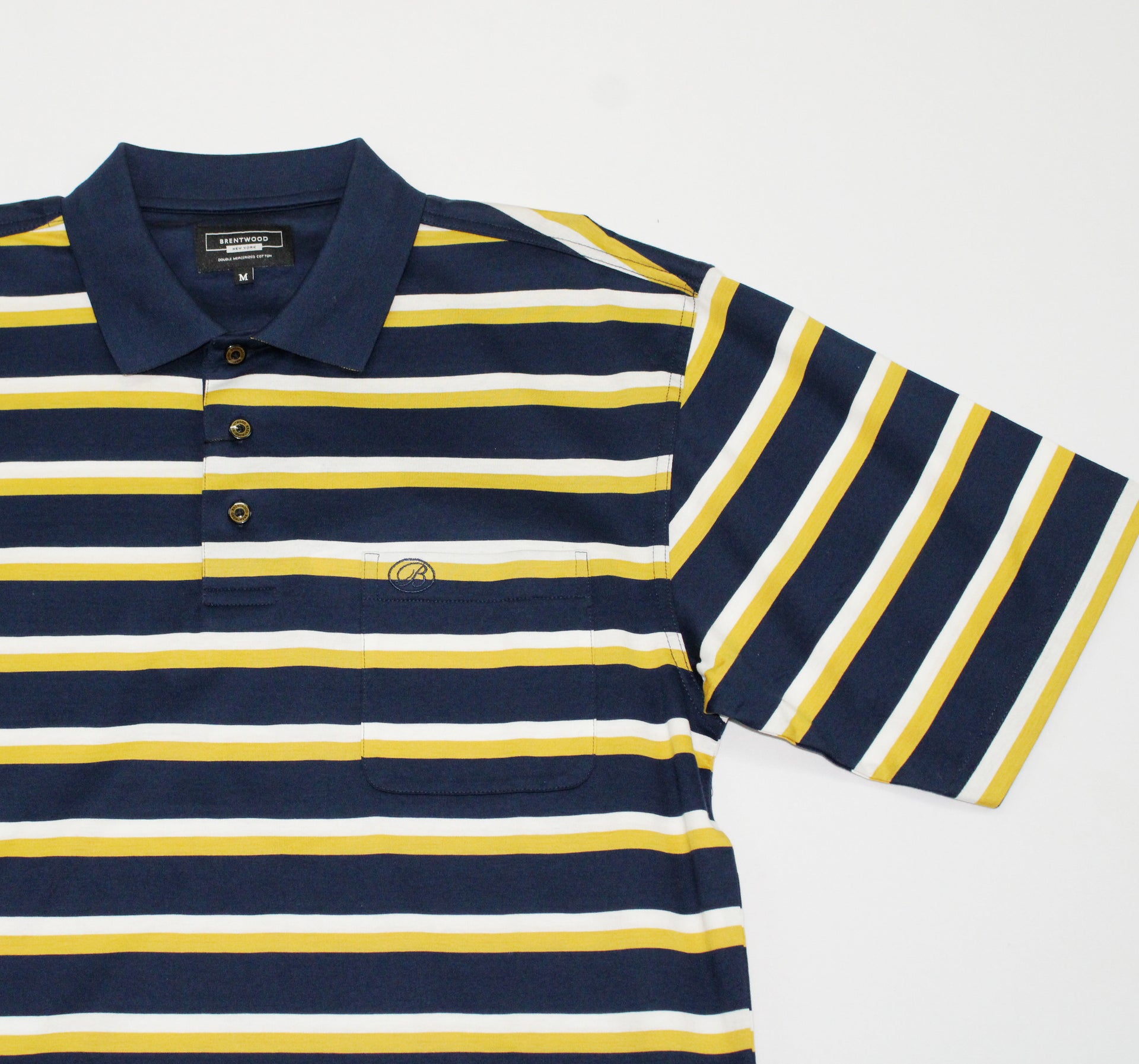 Brentwood Johnston Double Mecerised Navy Golfer - BOSSINI SA