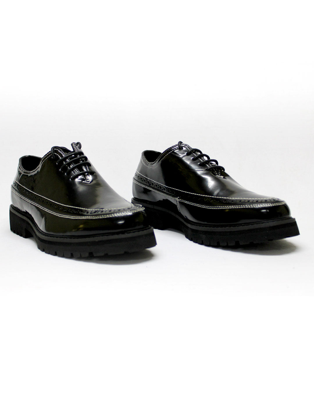 K7 Leather Bishop Black Smart Casual Shoe