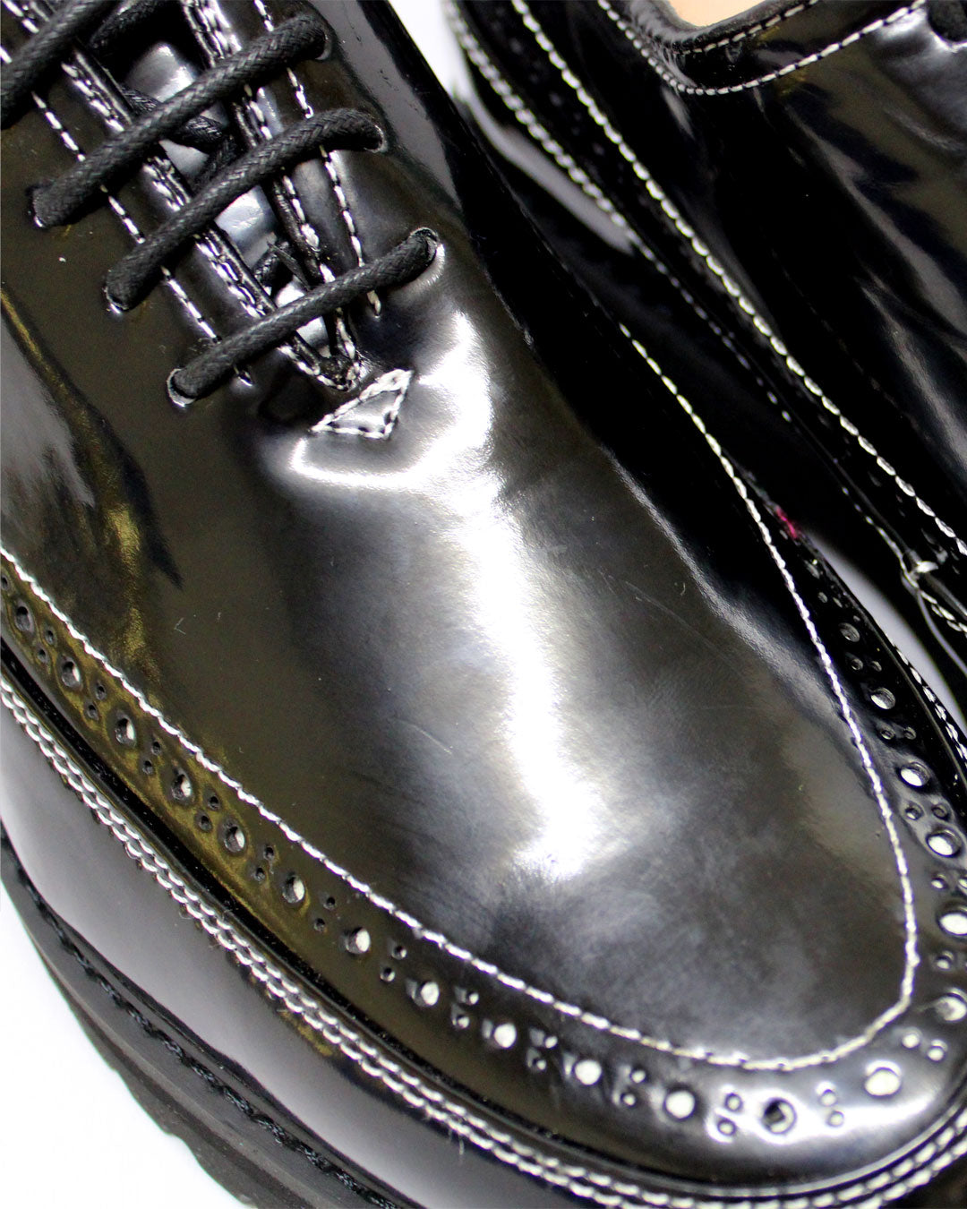 K7 Leather Bishop Black Smart Casual Shoe