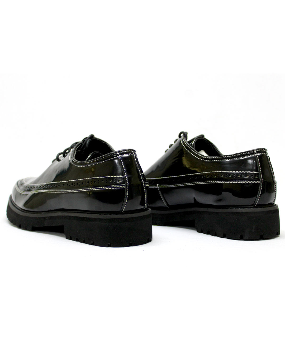 K7 Leather Bishop Black Smart Casual Shoe