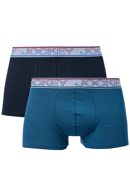 Jockey 2 pack trunks Black and Sky Blue - BOSSINI SA