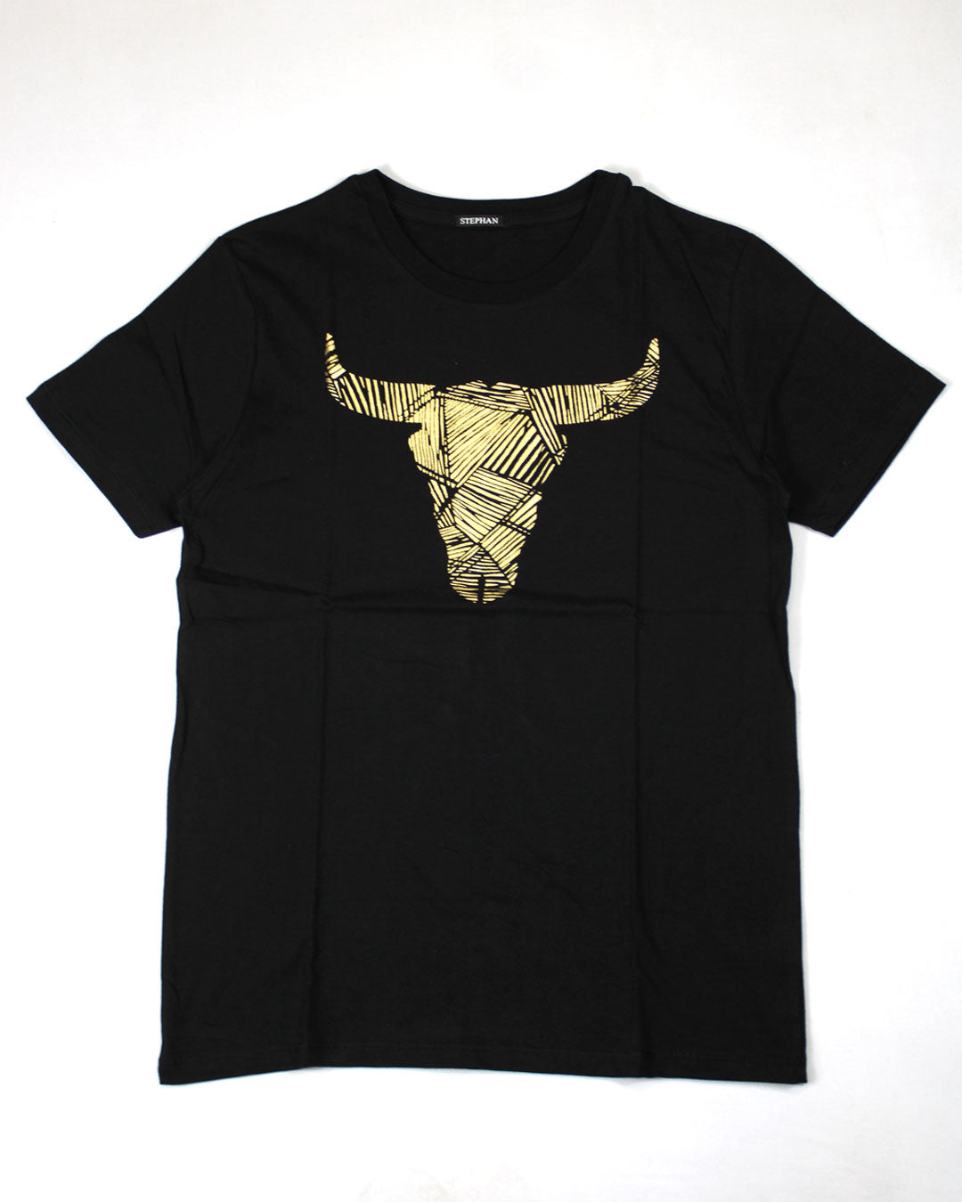 Stephan Kings Nguni Horn Art Black T Shirt