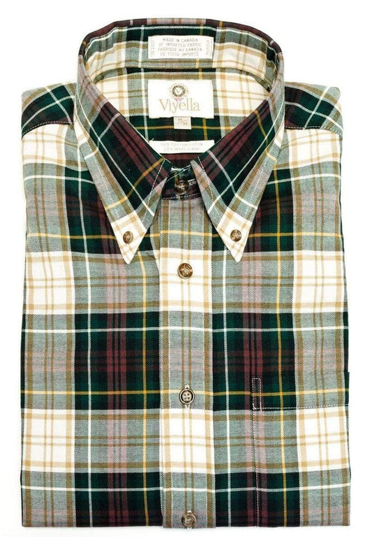 VIYELLA Monatic LS Khaki Green Shirt