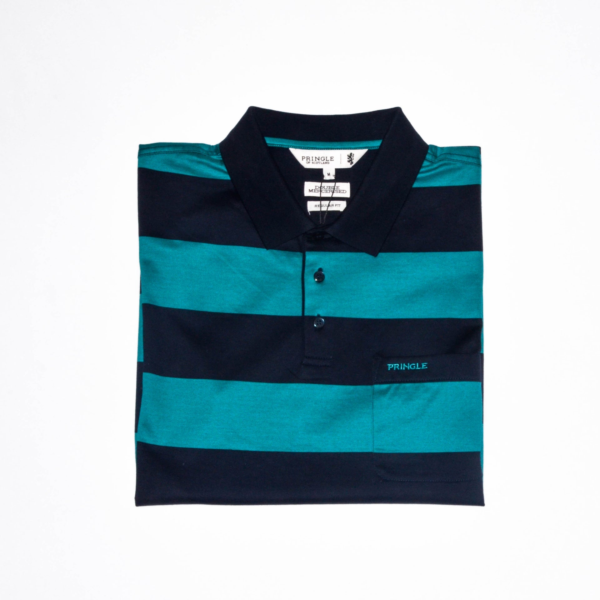 Pringle Teal Golfer Double Mercerized