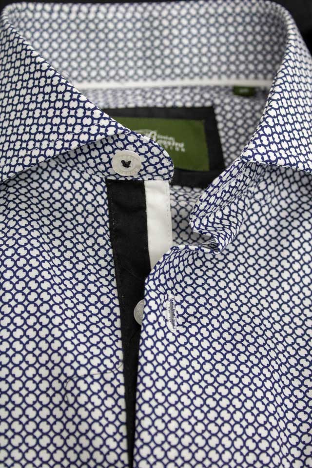 Rossini Blue Pattern Men's Shirt